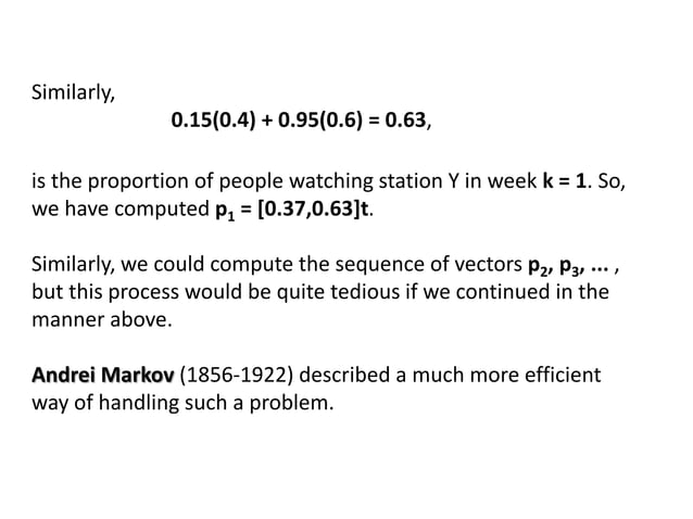 Markov chain | PPT
