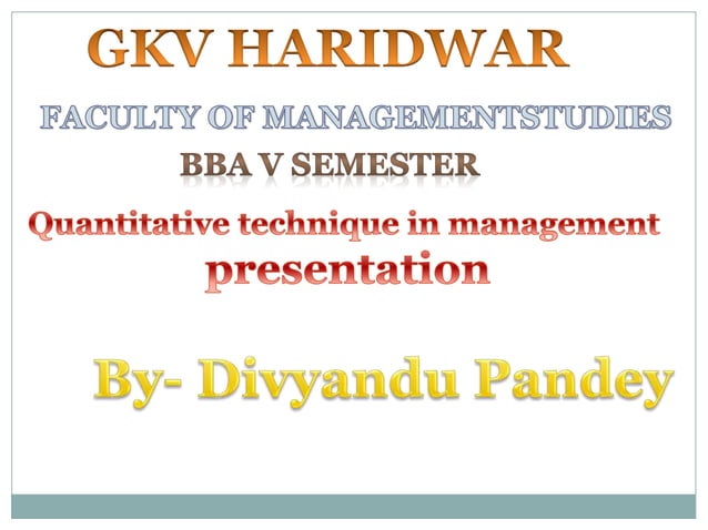 Markov chain analysis | PPTX