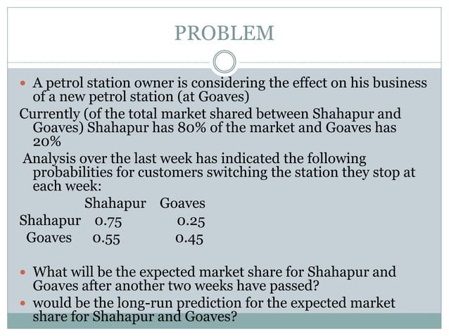 Markov chain analysis | PPTX