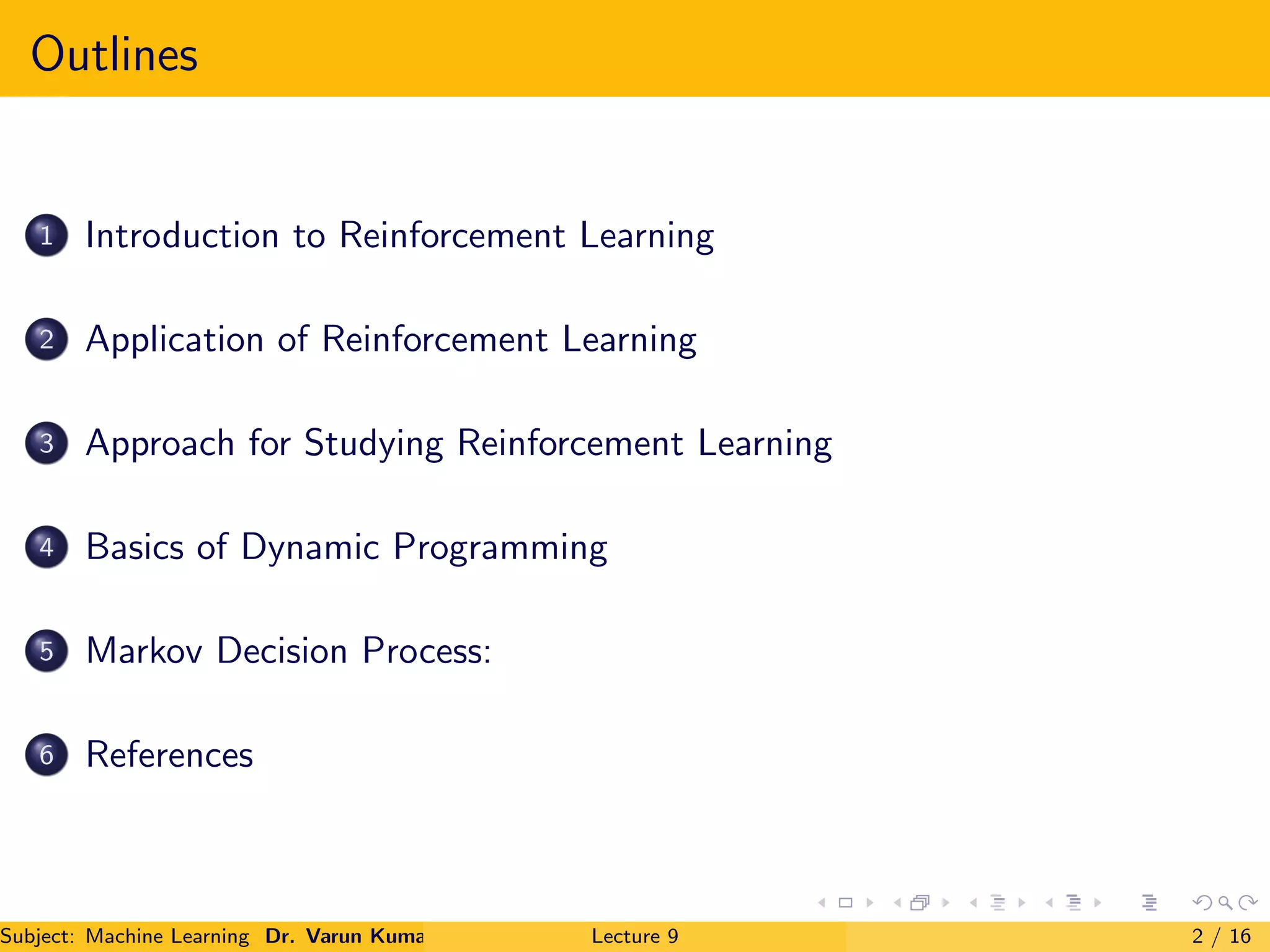 Lecture 9 Markov decision process | PDF