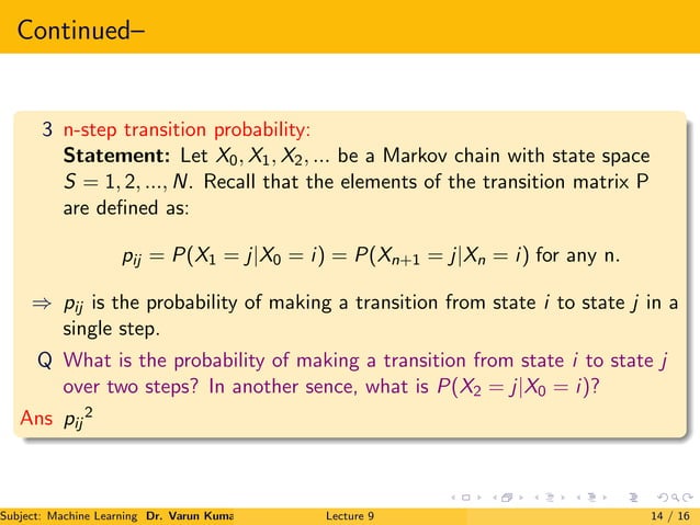 Lecture 9 Markov decision process | PDF
