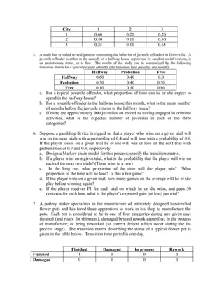 Markov exercises | PDF