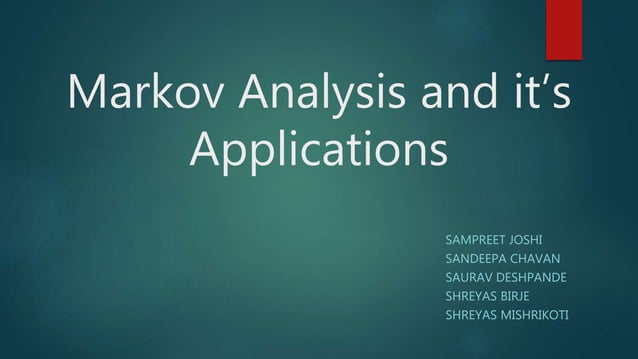 Markov Chain and its Analysis | PPTX