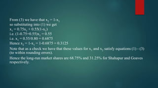 Markov Chain and its Analysis | PPTX