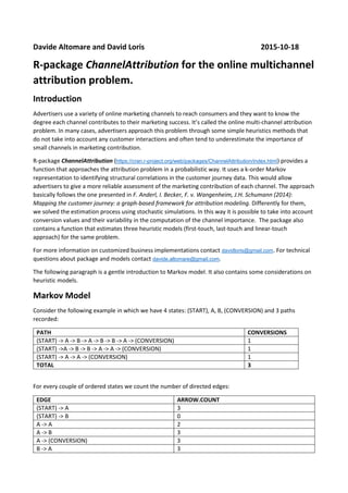 Markov model for the online multichannel attribution problem | PDF