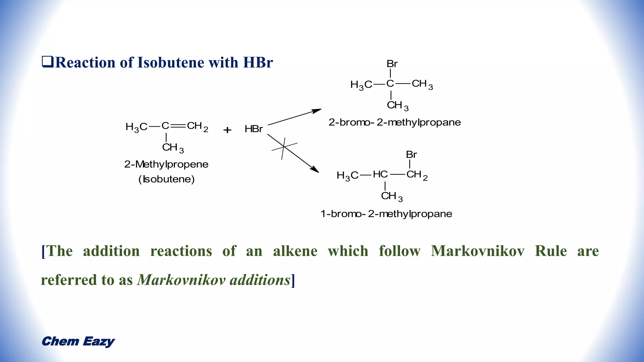 Markovnikov's addition & anti-Markovnikov's addition | PPTX