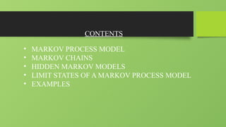 Markov process model.pptx for jakakwkwnsks | PPTX