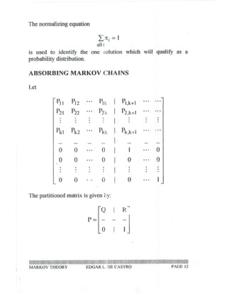 Markov theory | PDF