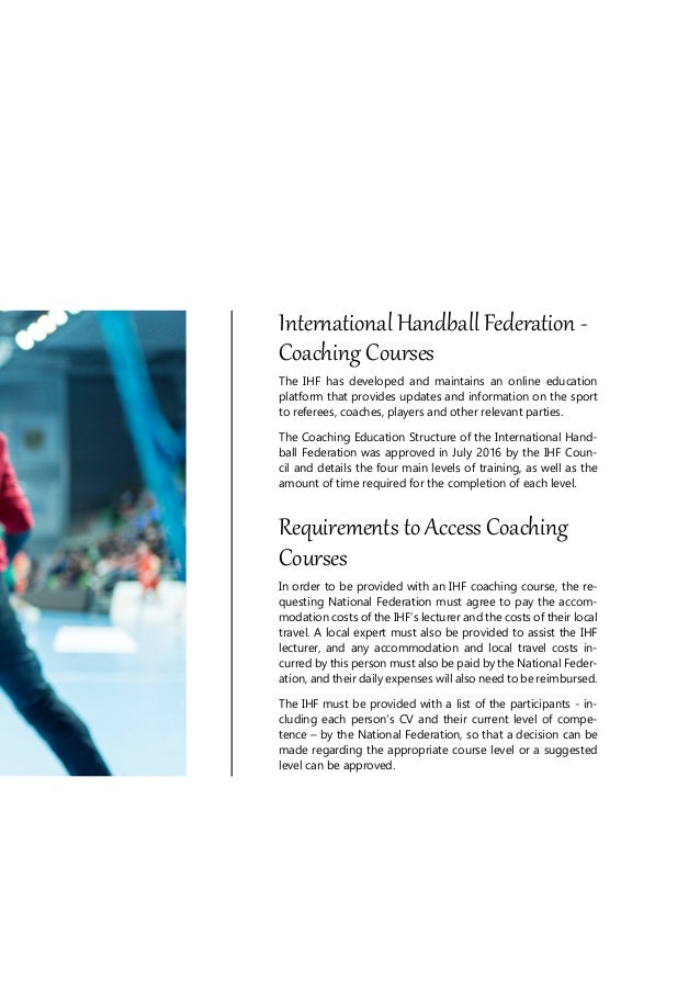 International Handball Federation - Coaching Courses | PDF