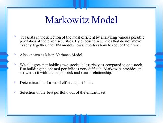 Markowitz model