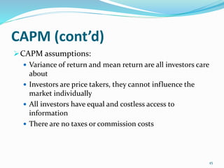 Modern Portfolio Theory | PPTX