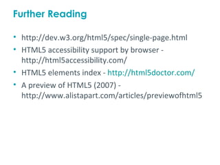 HTML5 Accessibility | PPT
