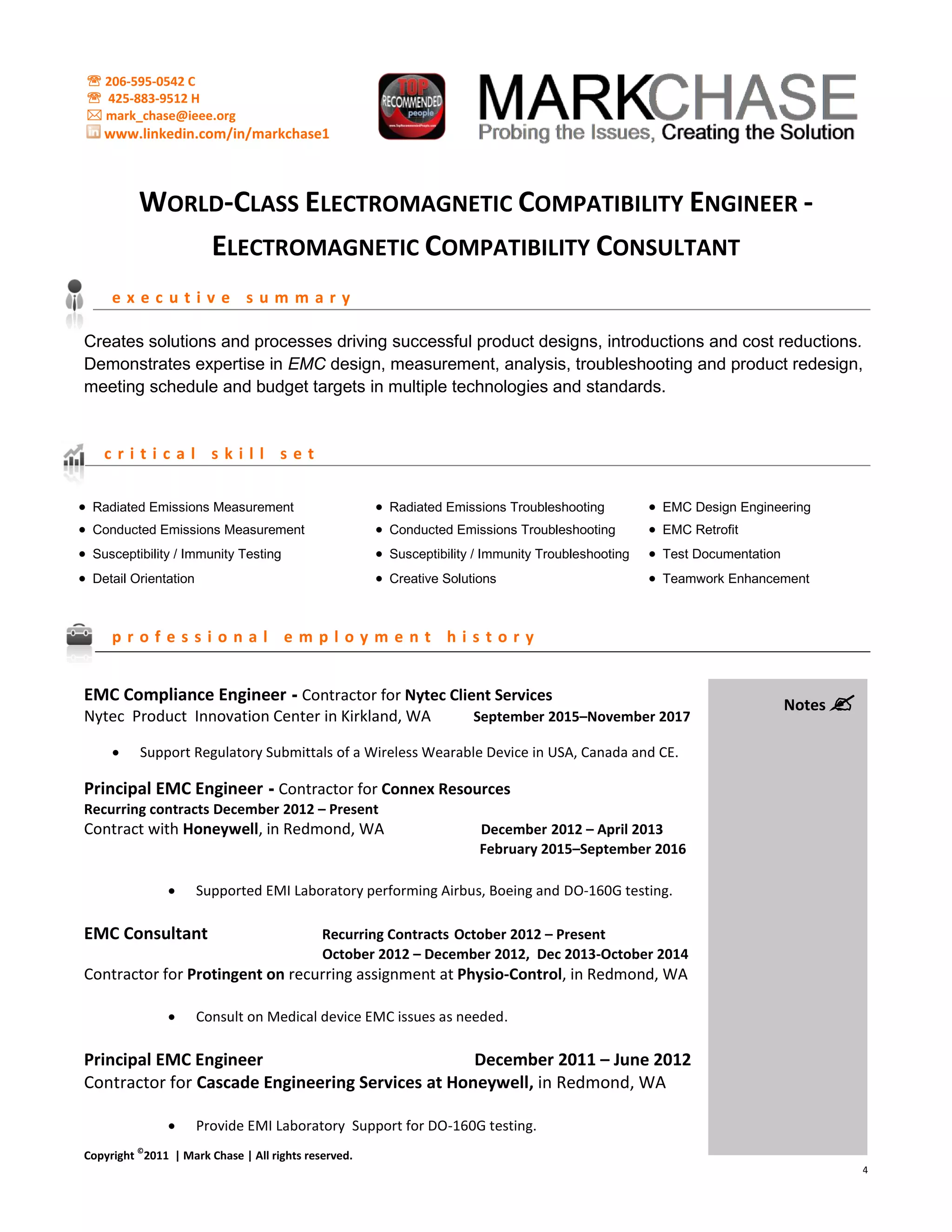 Mark r chase current resume | PDF
