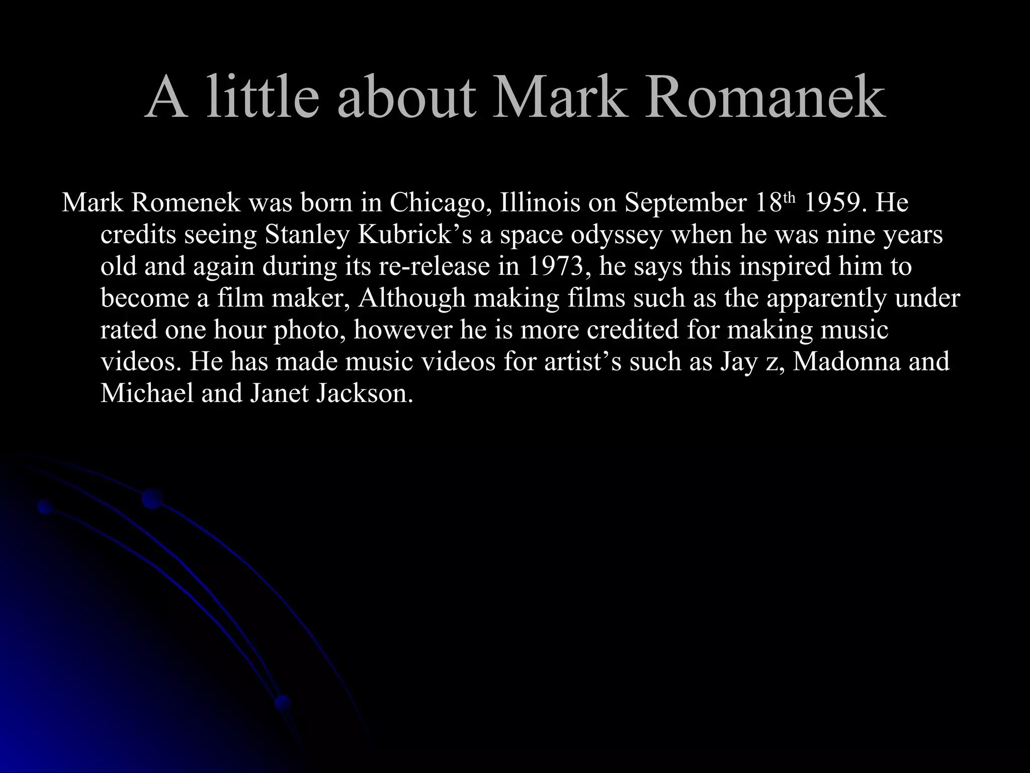 Mark romanek | PPT