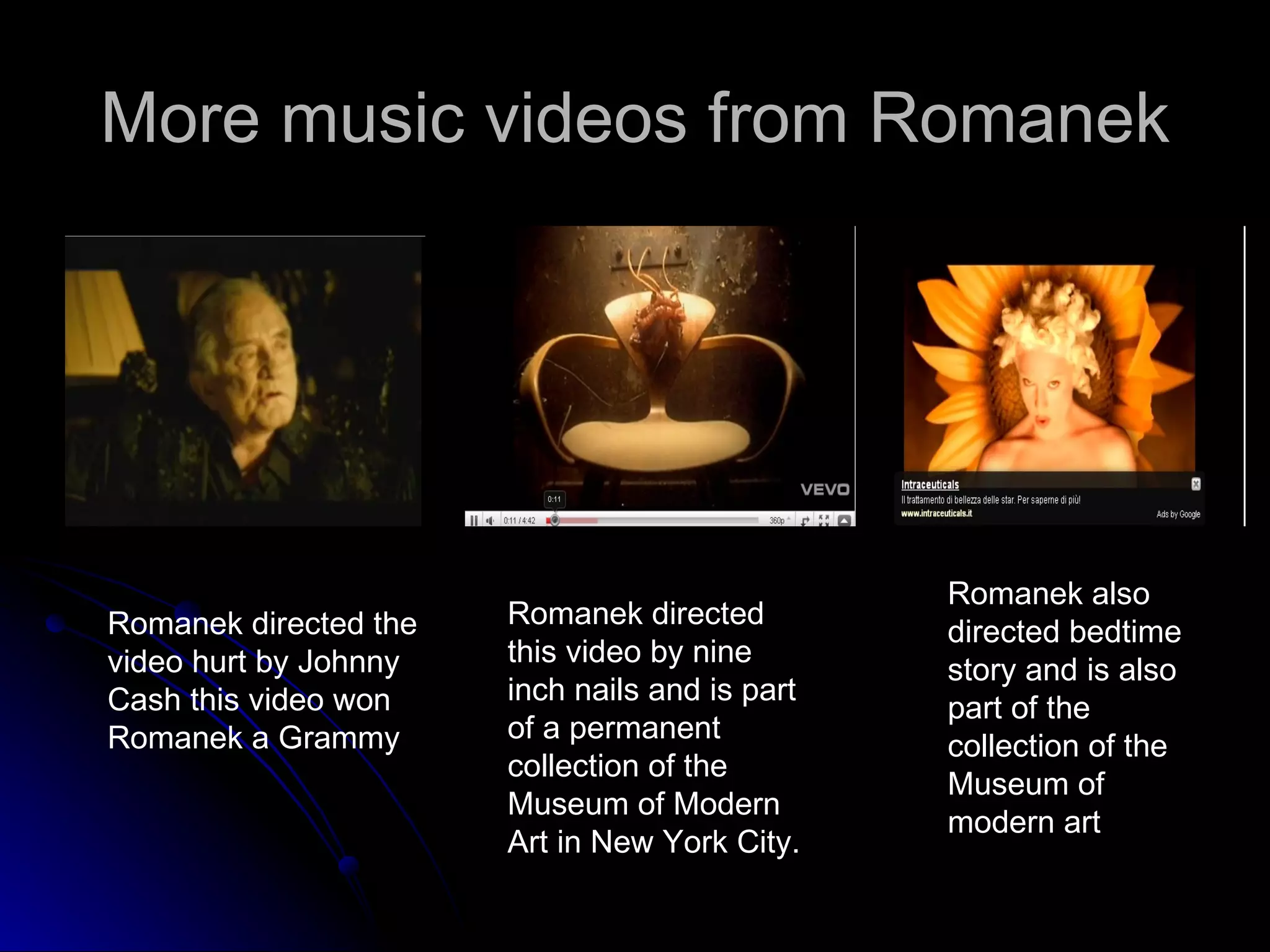 Mark romanek | PPT | Music | Entertainment