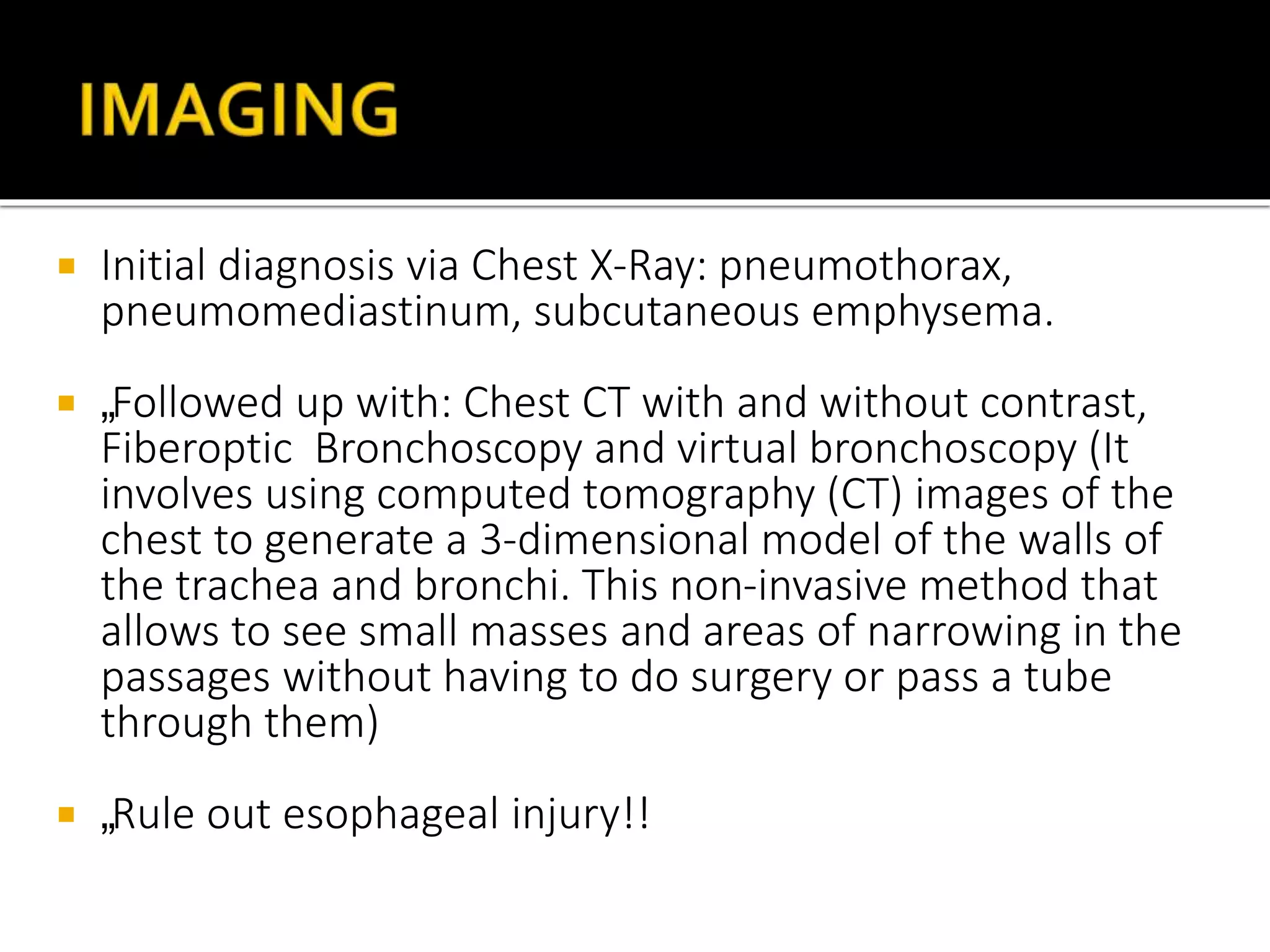Mark rosemary. diagnosis of traumatic injury of the trachea | PPTX