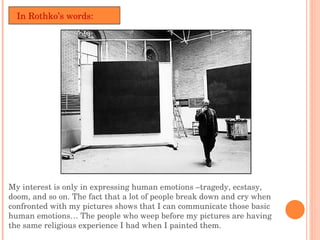 Mark Rothko And Barnett Newman | PPT | Painting | Arts and Crafts