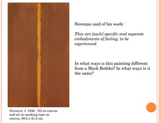 Mark Rothko And Barnett Newman | PPT