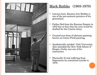 Mark Rothko And Barnett Newman | PPT | Painting | Arts and Crafts