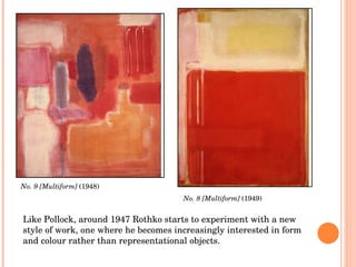 Mark Rothko And Barnett Newman | PPT | Painting | Arts and Crafts