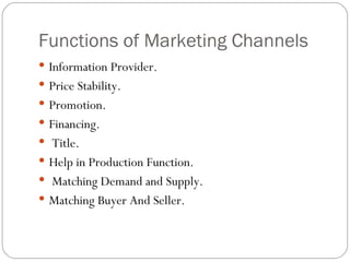Markrting channels | PPT