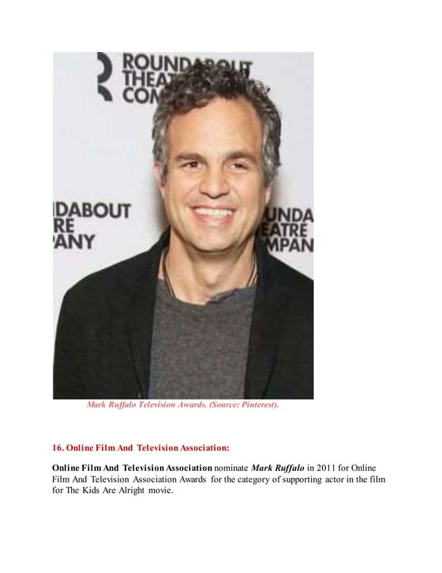 Mark Ruffalo | Biography, Upcoming Movies, Net Worth | PDF