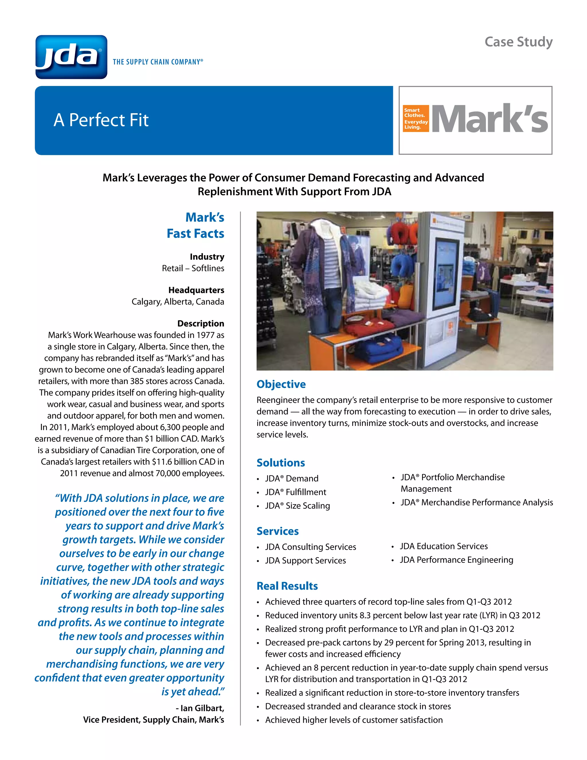 Mark’s Leverages the Power of Consumer Demand Forecasting and Advanced ...