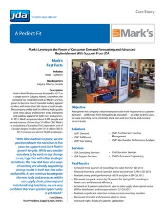 Mark’s Leverages the Power of Consumer Demand Forecasting and Advanced ...