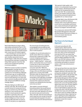 Mark’s Leverages the Power of Consumer Demand Forecasting and Advanced ...