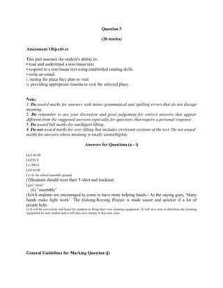 FORM 2 english mid term exam paper 2017 answer scheme | DOC