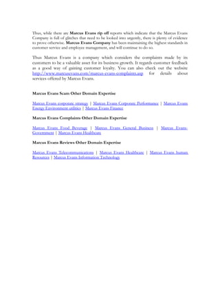 Marks Evans Rip Off | DOC