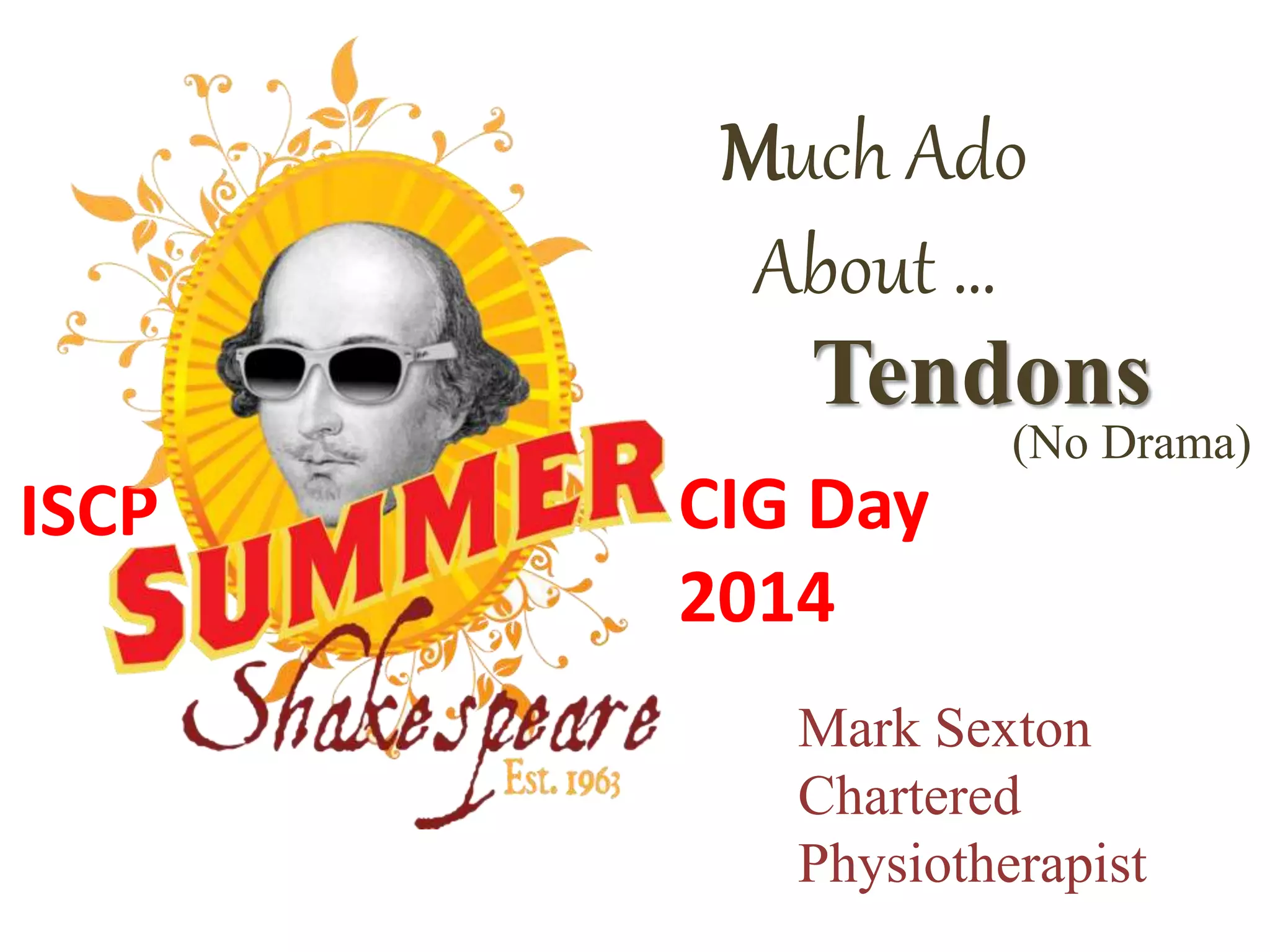Tendons: Mechanisms of pathogenicity and repair - movement, stretch and ...