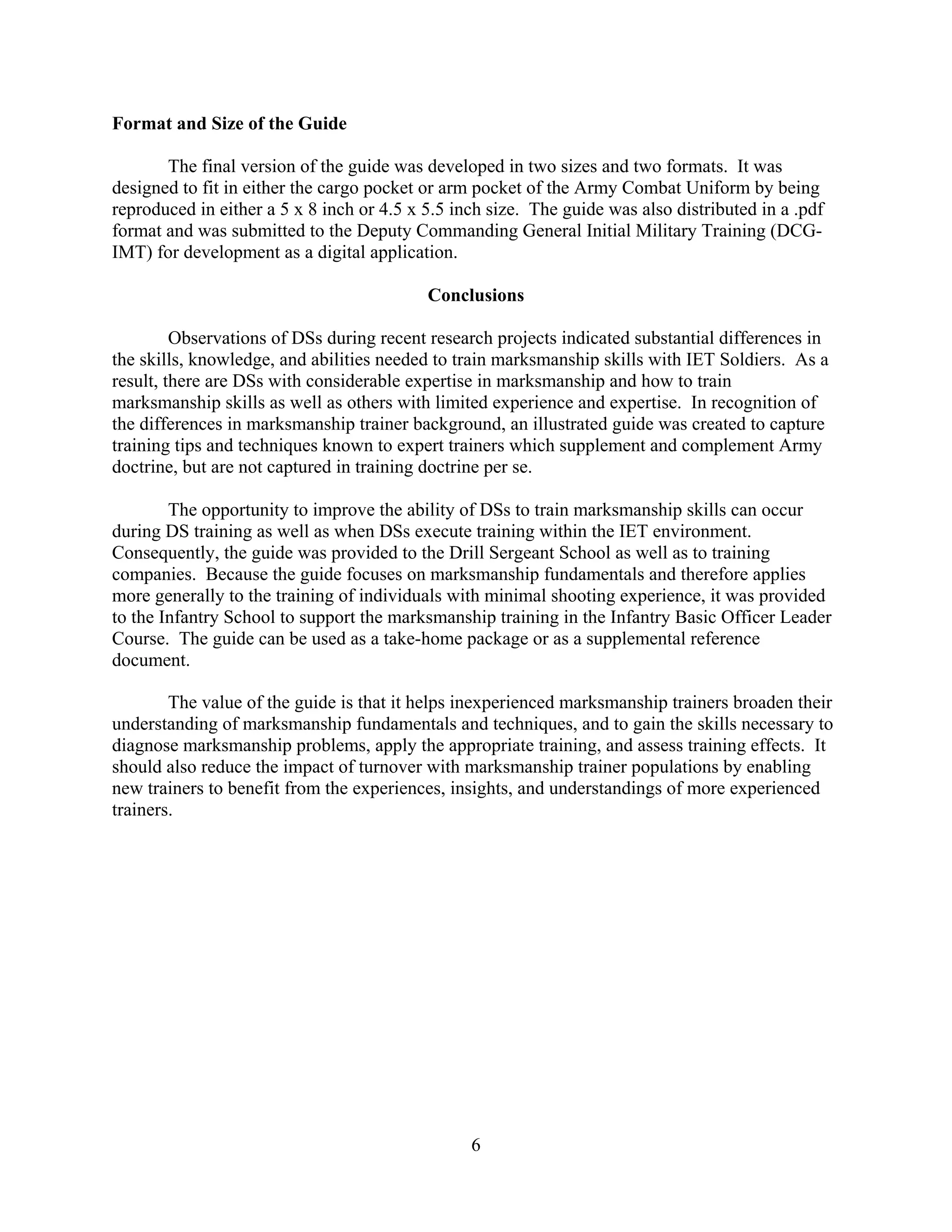 Marksmanship Diagnosis and Training | PDF