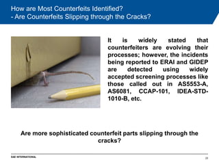 Suspect Counterfeit, Non-Conforming and High Risk Electronic Components ...