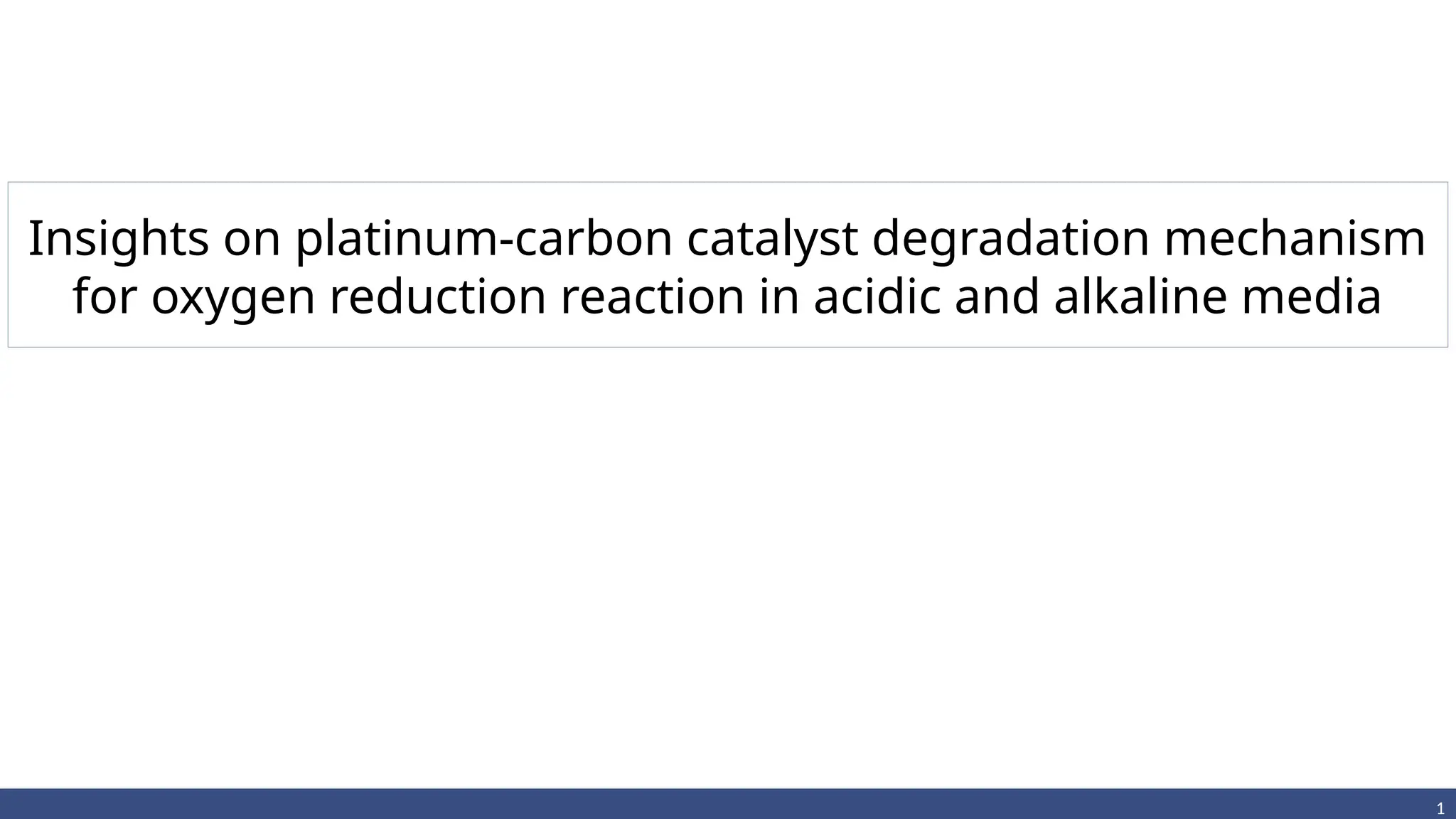 Insights on platinum-carbon catalyst degradation mechanism for oxygen ...