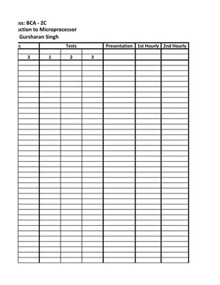 Marks of BCA 2C | XLS