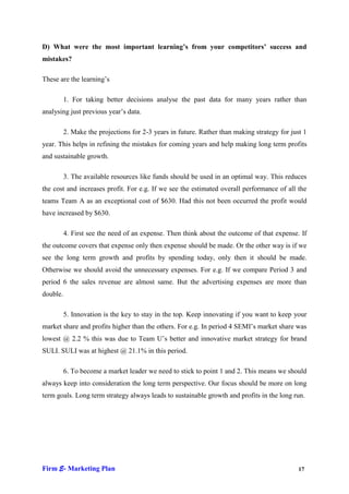 Markstrat Simulation Game | PDF