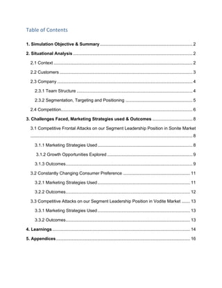 Markstrat simulation reflection | PDF