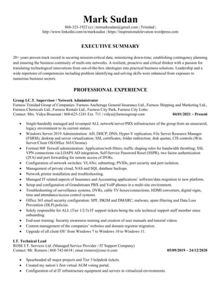 Mark Sudan ATS Resume / Curriculum Vitae | PDF