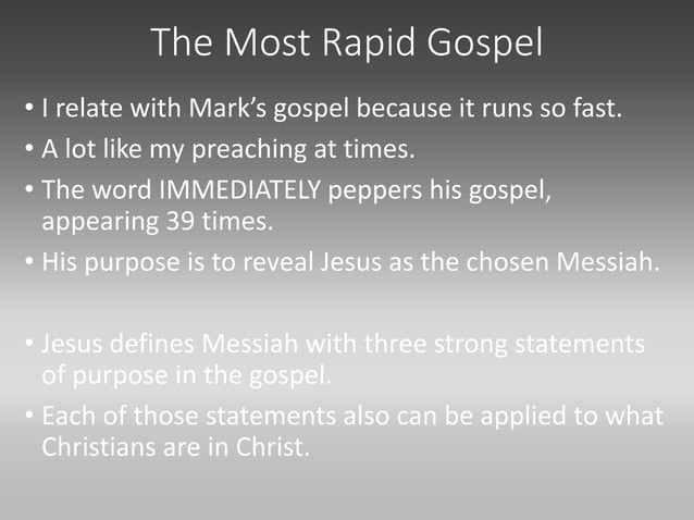 Theology of Mission in the Gospel of Mark | PPT