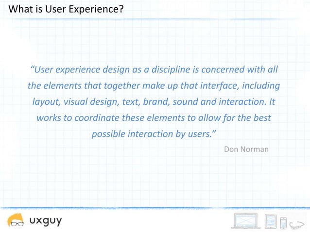 User Experience Masterclass 101 with Mark Swaine | PPT
