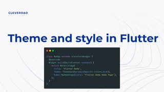 Theme and style in Flutter | PPT
