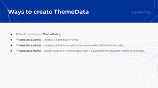 Theme and style in Flutter | PPT