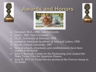 Mark Twain | PPTX | Fiction | Books and Literature