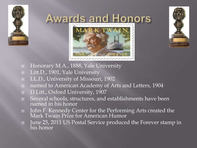Mark Twain | PPTX | Fiction | Books and Literature