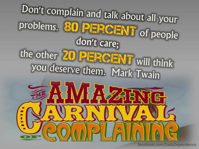 Thought for the Day - To Complain or Not to Complain | PPT