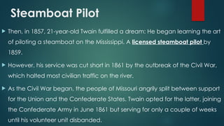 a presentation about the life of Mark Twain.pptx