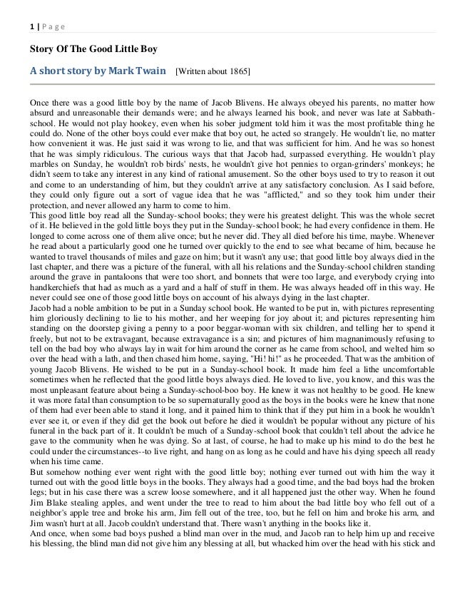 Mark twain's short story