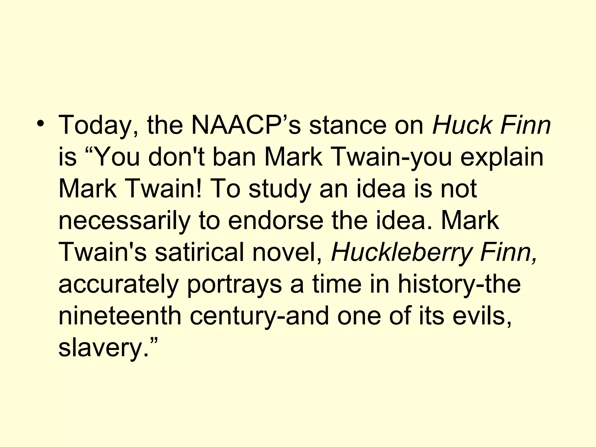 Mark twain & the adventures of huckleberry finn | PPT