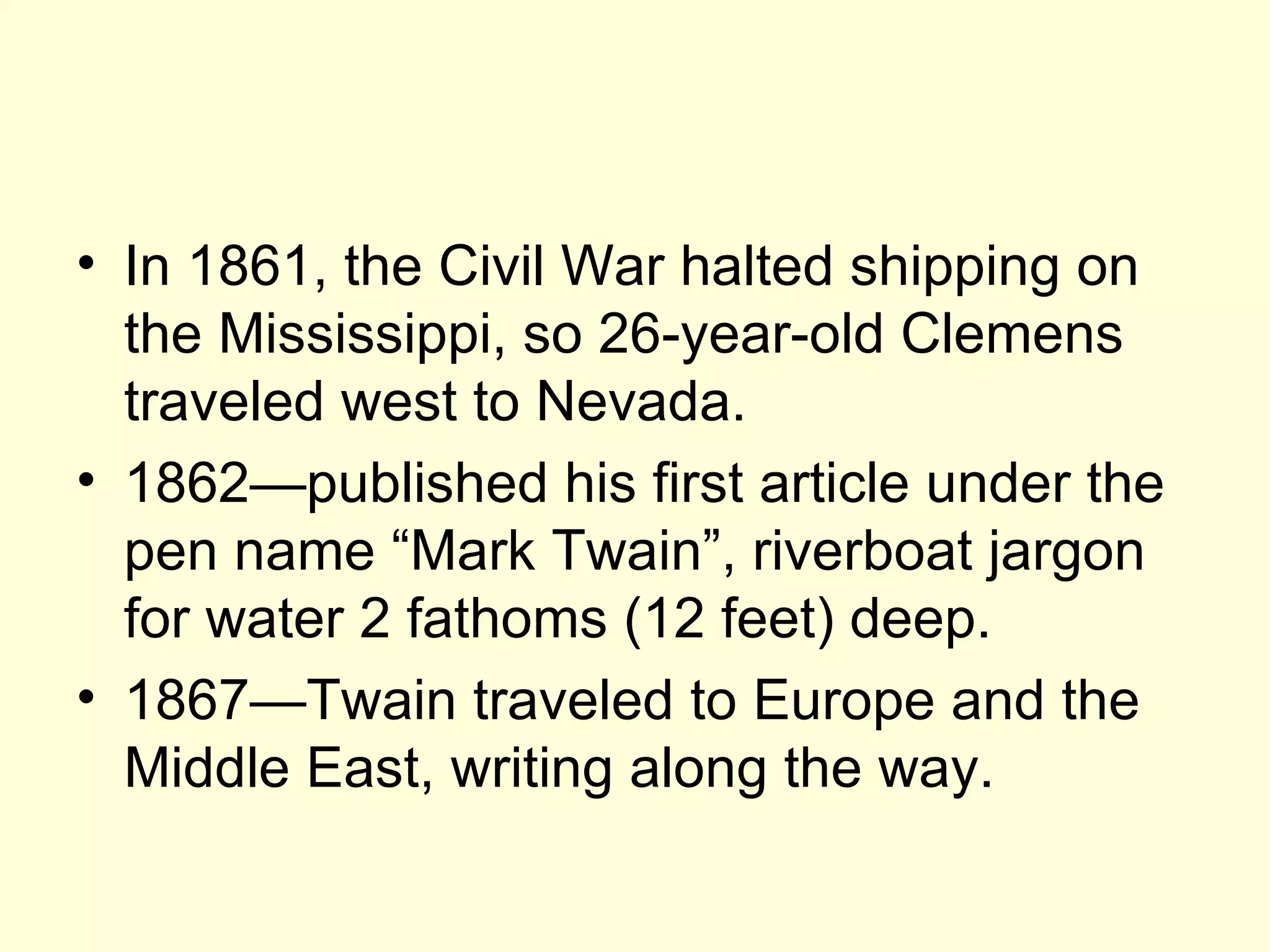 Mark twain & the adventures of huckleberry finn | PPT